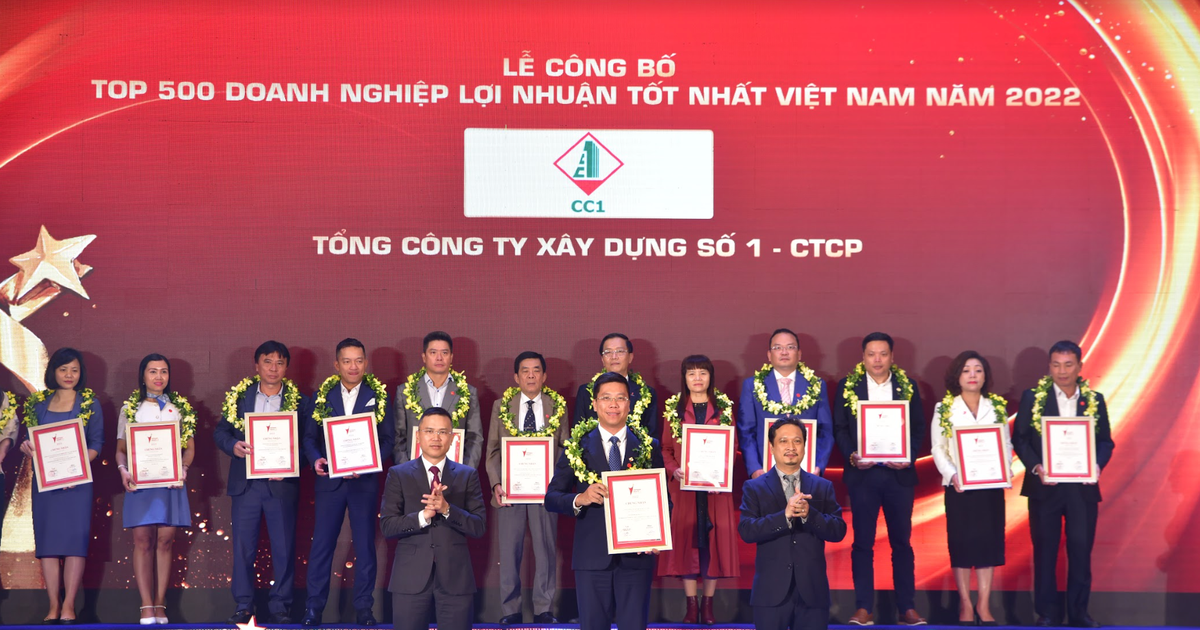 Tổng công ty Xây dựng số 1 (CC1) lọt Top 10 doanh nghiệp trong ngành ...