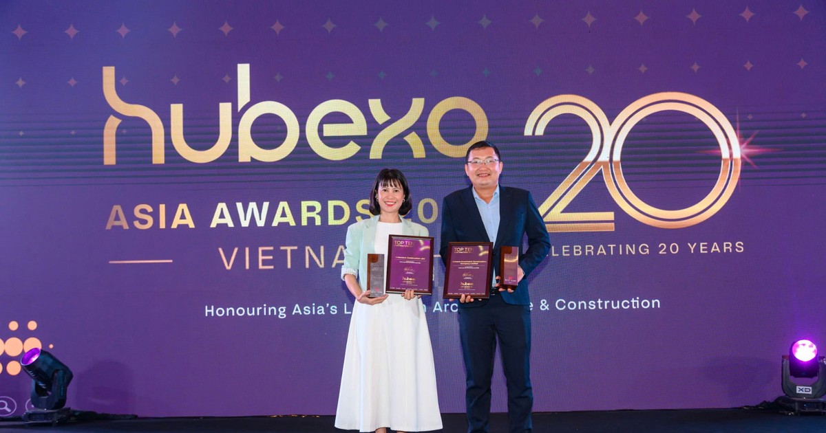 Coteccons (CTD) lập cú đúp tại Hubexo Asia Awards 2025: Hai năm liên tiếp nằm trong top 10 nhà ...